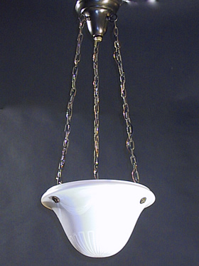 Genuine Antique Lighting: Steuben Calcite Inverted Dome