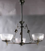 Genuine Antique Lighting: Gas Chandeliers