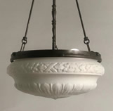 Genuine Antique Lighting: Flowery Detail Inverted Dome Ceiling Light