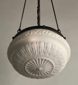 Genuine Antique Lighting: Flowery Detail Inverted Dome Ceiling Light