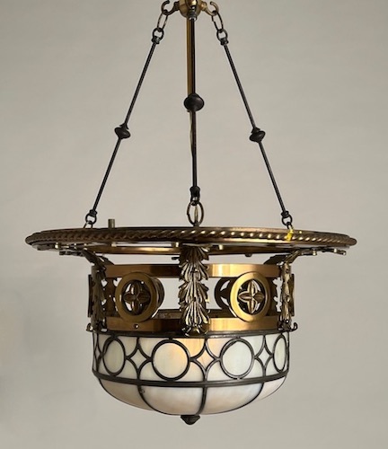 Genuine Antique Lighting: Arts & Crafts Leaded Glass Inverted Dome ...