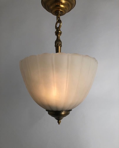 Genuine Antique Lighting: Cast Glass Inverted Dome