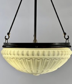 Genuine Antique Lighting: Dental detail Milk Glass Inverted Dome ...