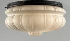 Genuine Antique Lighting: Antique Ribbed Milk Glass Flush Inverted Dome ...