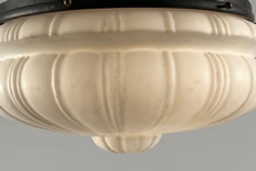 Genuine Antique Lighting: Antique Ribbed Milk Glass Flush Inverted Dome ...