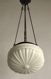 Genuine Antique Lighting: Antique Ribbed Milk Glass Inverted Dome ...