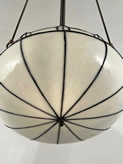 Genuine Antique Lighting: White Slag Glass Inverted Dome Light